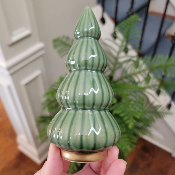 Threshold | Holiday | Small Threshold Scalloped Ceramic Christmas Tree ...
